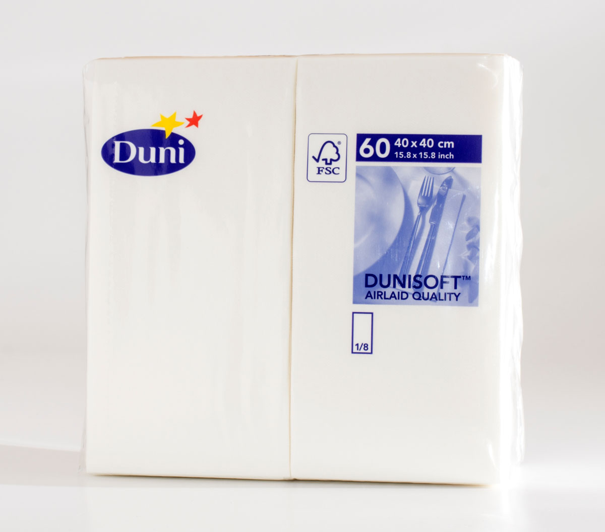 Dunisoft® Napkin 40 x 40 cm White, 720 pcs/box (12 x 60 pcs) | Duni ...