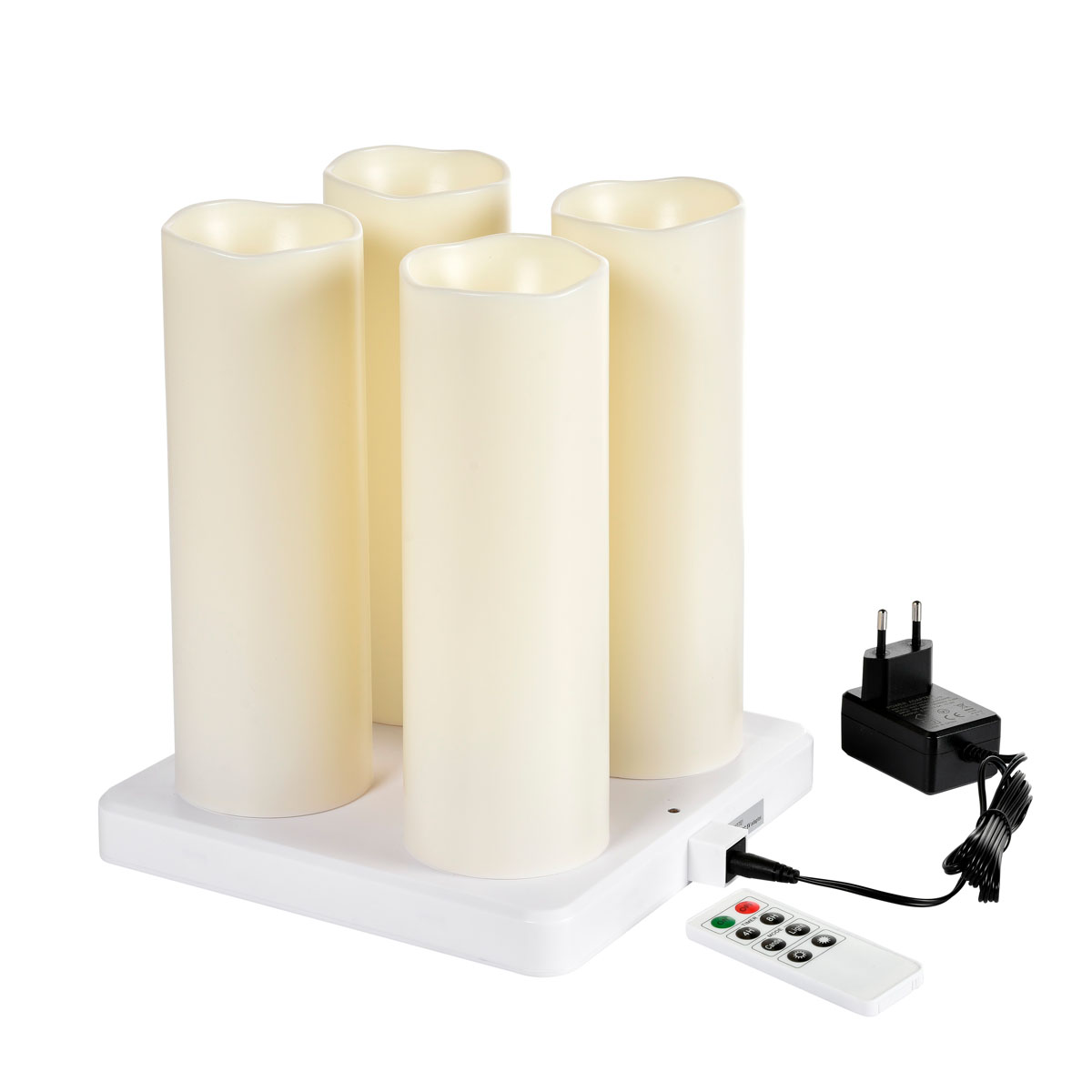 LED Pillar Candle, rechargeable 220 x Ø 75 mm 12 h White, 1 pcs/box (1 ...
