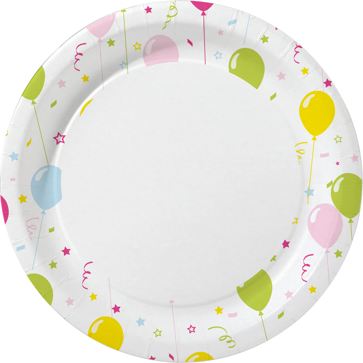 Round Plate Ø 22 cm Balloon Fun, 160 pcs/box (16 x 10 pcs) | at Duni ...