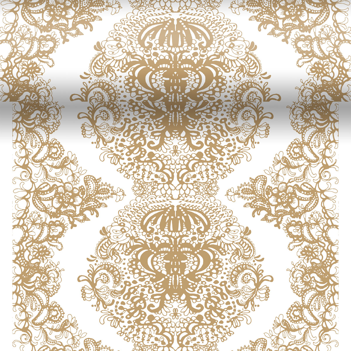 Tissue-lautasliina 0,4 x 4,8 m Vallila Mandariini Gold, 8 kpl/ltk (8 x 1 kpl) | Duni Suomi