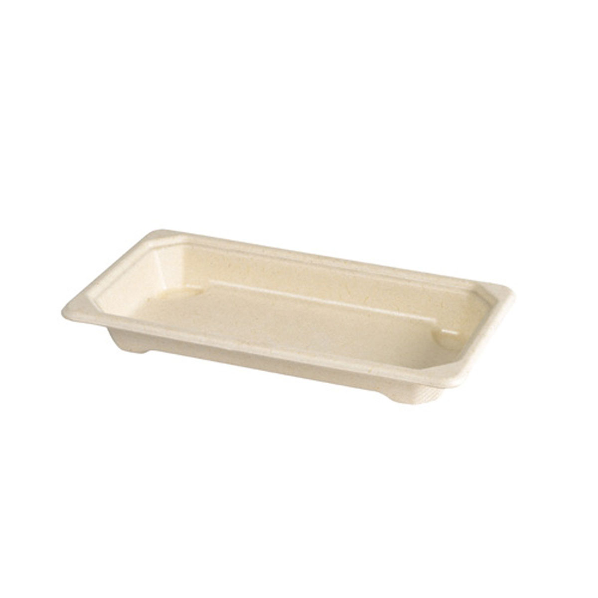 Sushi Tray Slim Short Brown, 400 pcs/box (4 x 100 pcs) | Duni Denmark