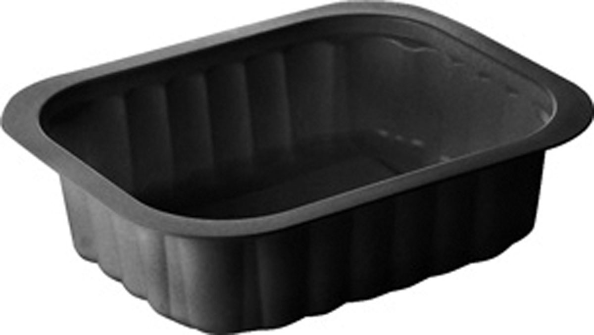 Side Dish Tray 138 x 114 x 35 mm Black 1-Comp, 300 pcs/box (1 x 300 pcs ...