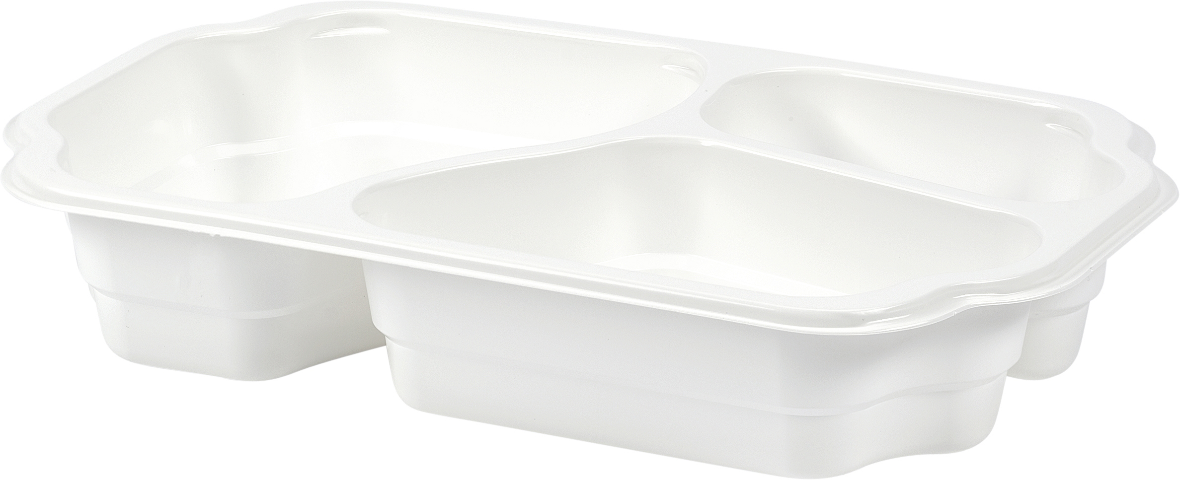 Take-Away Tray 250 x 159 x 48 mm White 3-Comp, 246 pcs/box (1 x 246 pcs ...
