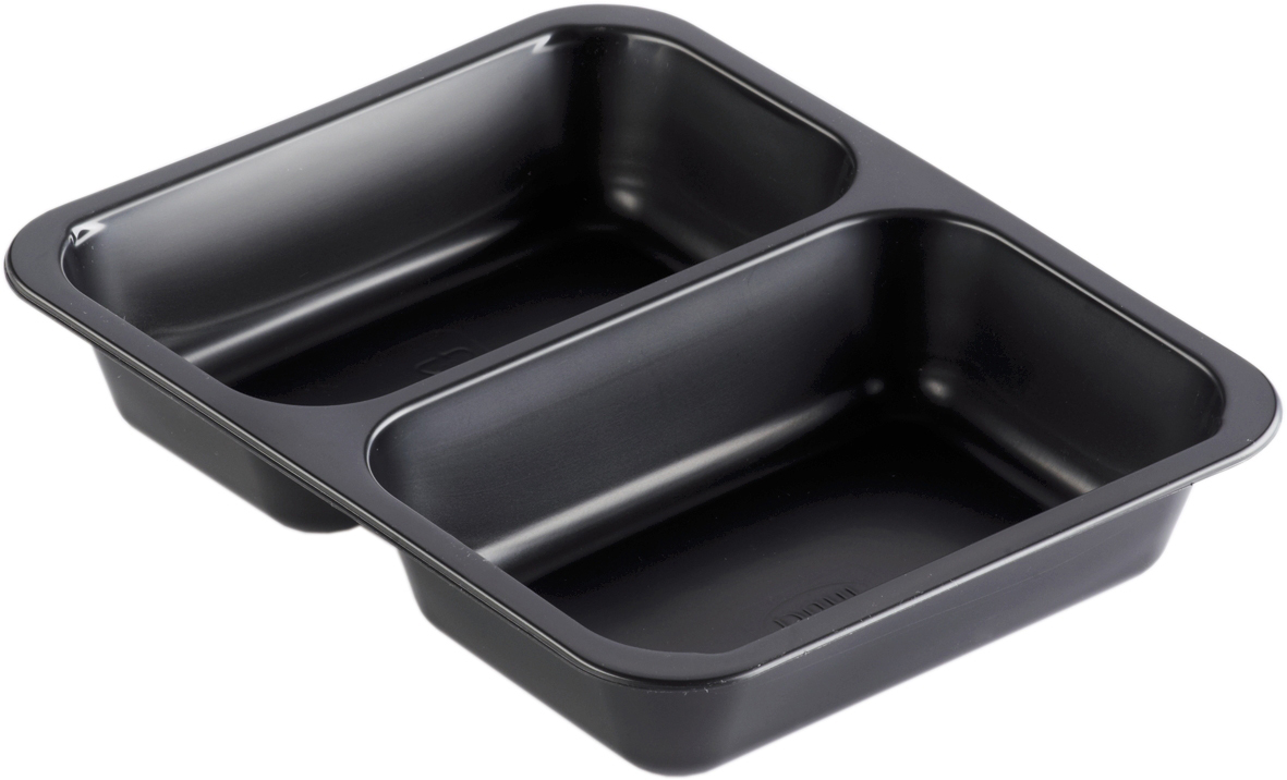 Cater Line Tray 227 x 178 x 40 mm Black 2-Comp, 216 pcs/box (1 x 216 ...