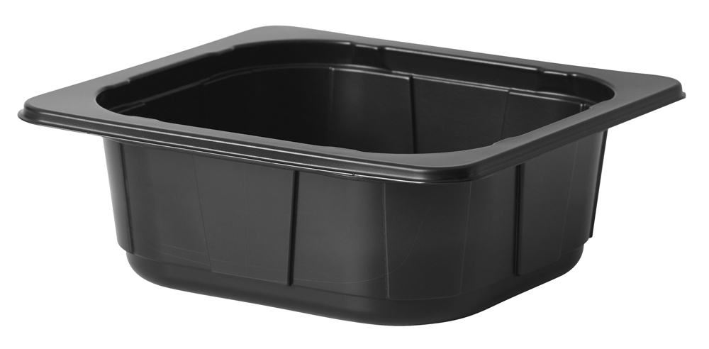 1/6 GN Tray 176 x 162 x 60 mm Black 1-Comp, 318 pcs/box (1 x 318 pcs ...
