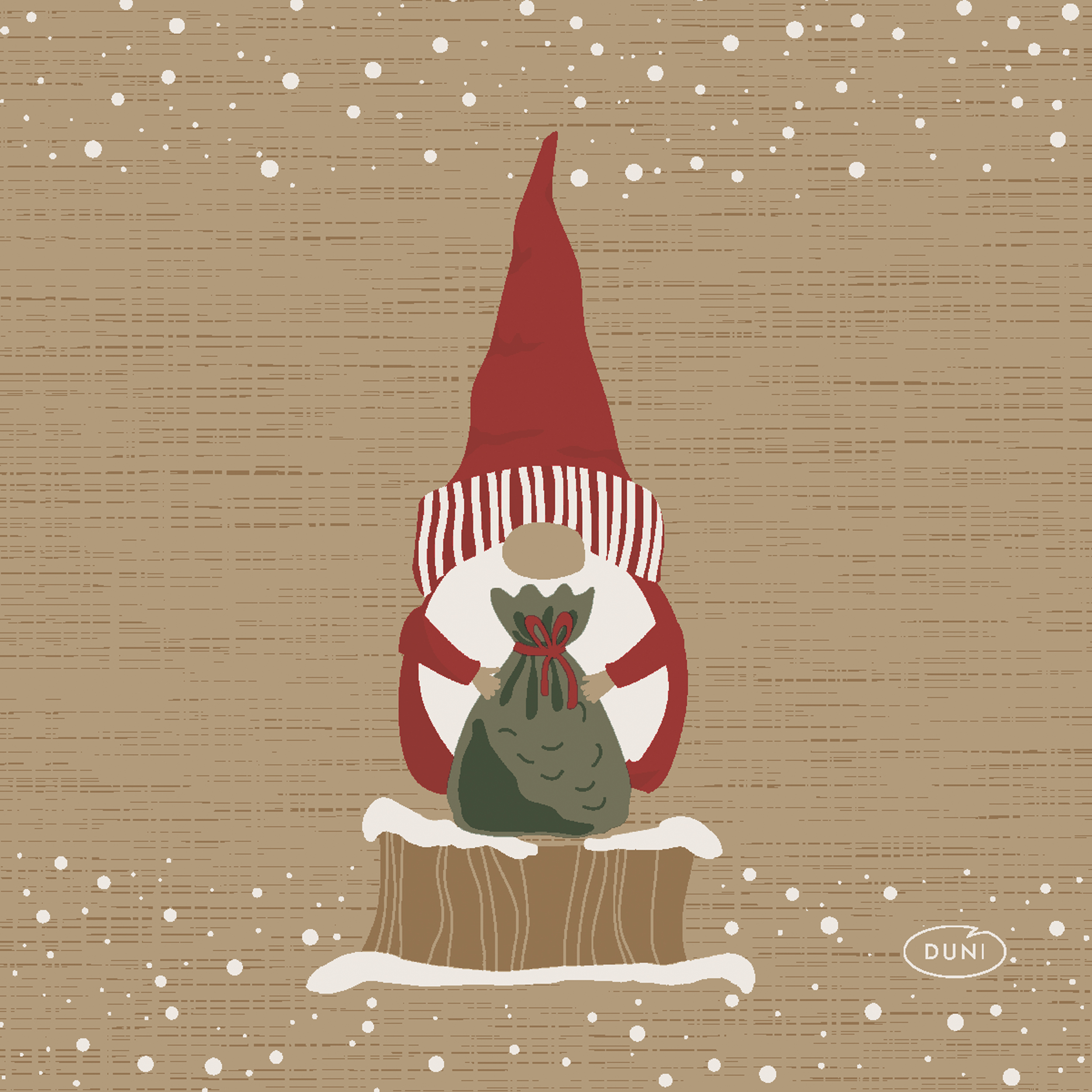 Bio Tissue Napkin 24 x 24 cm Natural Tomte 3-ply, 240 pcs/box (12 x 20 ...