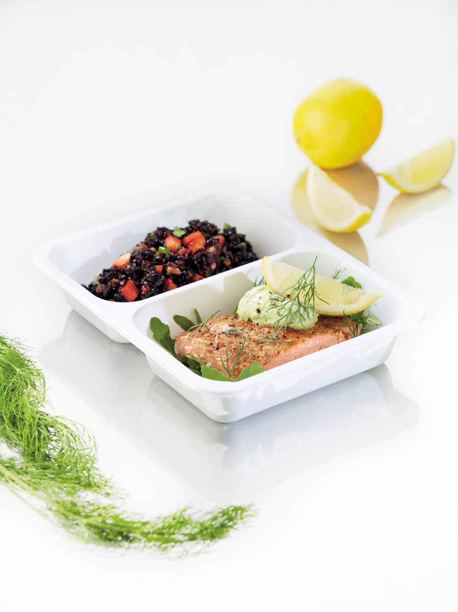 Cater Line Tray 227 x 178 x 40 mm White 2-Comp, 216 pcs/box (1 x 216 ...