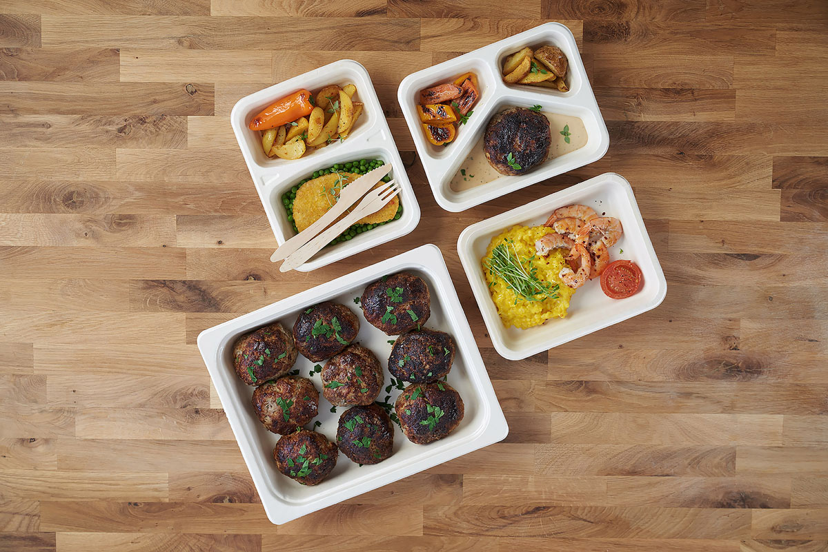 Menu Tray 227 x 178 x 45 mm Natural 2-Comp, 174 pcs/box (1 x 174 pcs ...