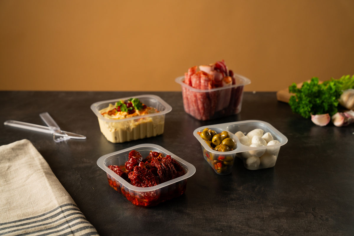 Side Dish Tray 138 x 114 x 70 mm Transparent 1-Comp, 276 pcs/box (1 x ...