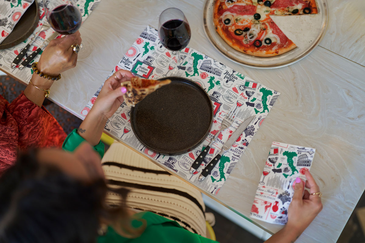 Set de table papier 30 x 40 cm Viva Italia, 1000 pc/carton (4 x 250 pc ...