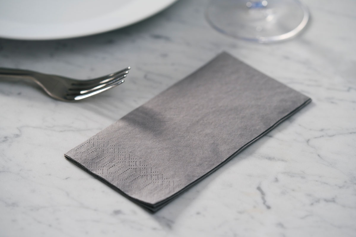 Tissue Napkin 33 x 33 cm Granite Grey 3-ply, 1250 pcs/box (5 x 250 pcs ...