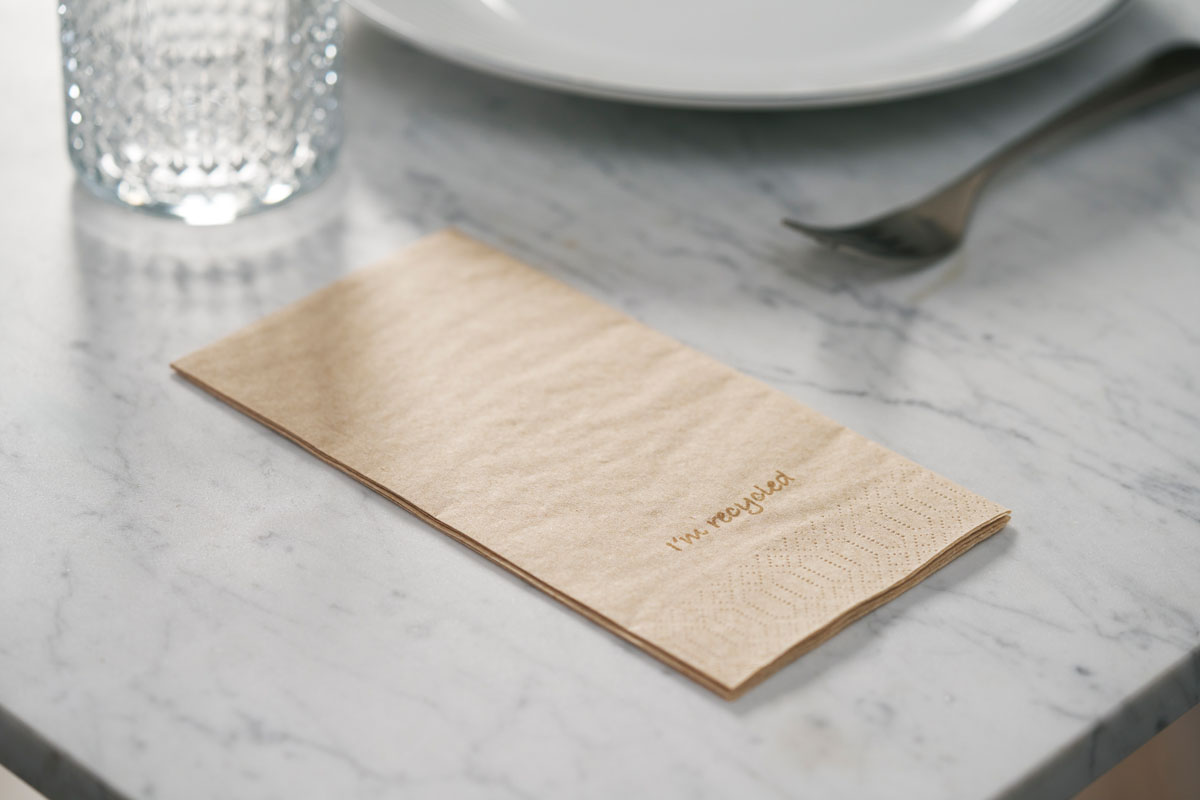 Tissue Napkin 40 x 40 cm I'm Recycled 2-ply, 1500 pcs/box (5 x 300 pcs ...