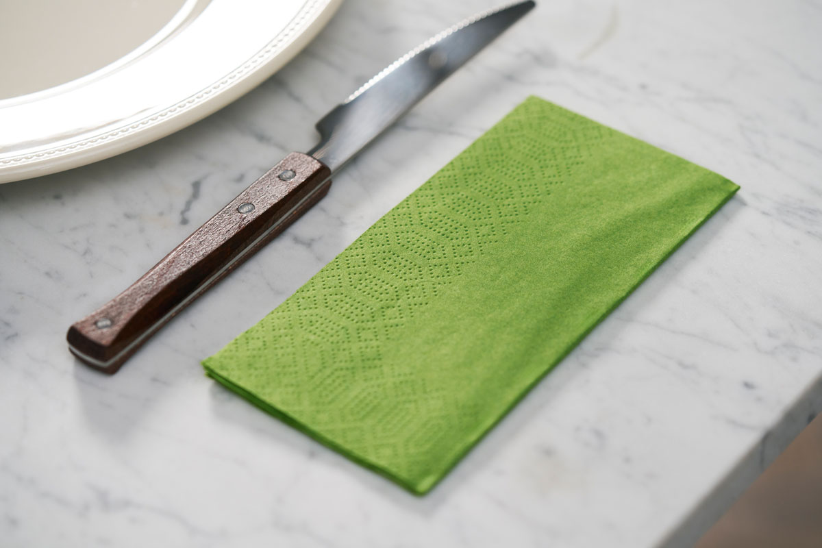 Tissue Napkin 33 x 33 cm Leaf Green 3-ply, 1250 pcs/box (5 x 250 pcs ...