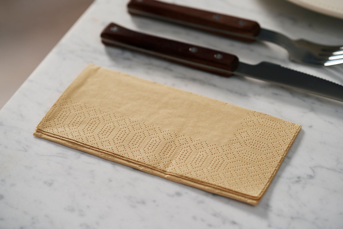 Tissue Napkin 33 x 33 cm Natural Brown 2-ply, 1500 pcs/box (5 x 300 pcs ...