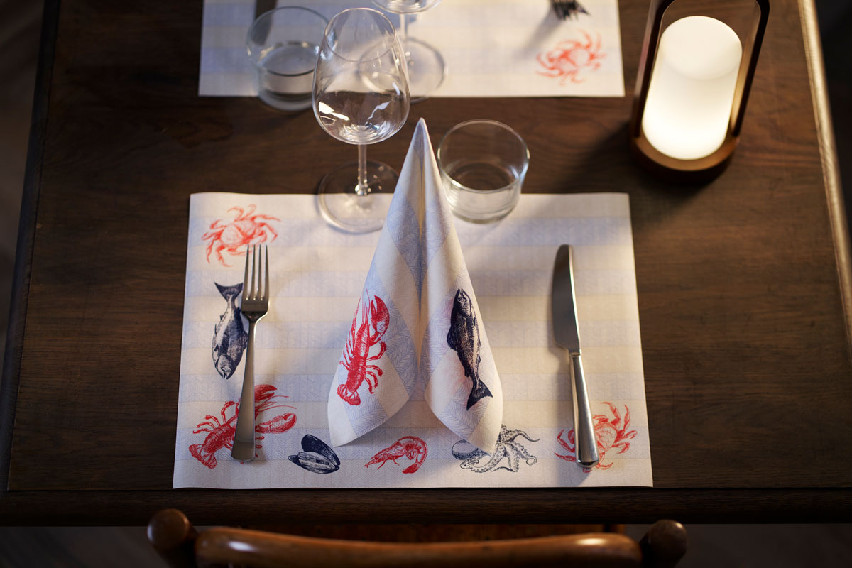 Paper Placemat 30 x 40 cm Sea Delights, 1000 pcs/box (4 x 250 pcs) | at ...