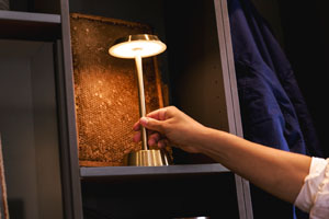 LED Lamp Cordless Nour 26,3 cm (H) 11,9 cm (D) Brass, 6 pcs/box (6 x 1 ...